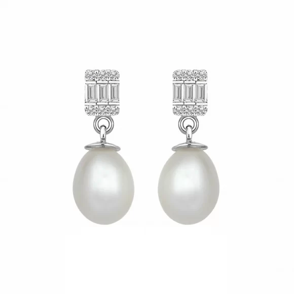Sparkling and Elegant: Pearl Diamond Earrings | Altınbaş Life